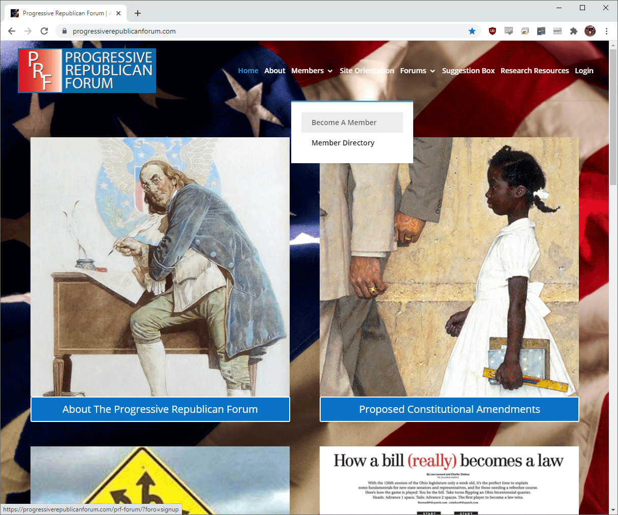 Site Orientation | Progressive Republican Forum